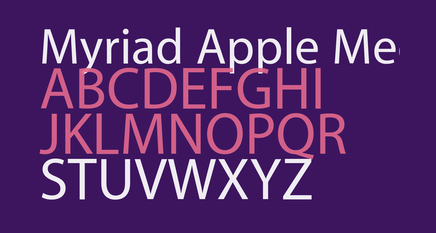Myriad Apple Medium free Font - What Font Is