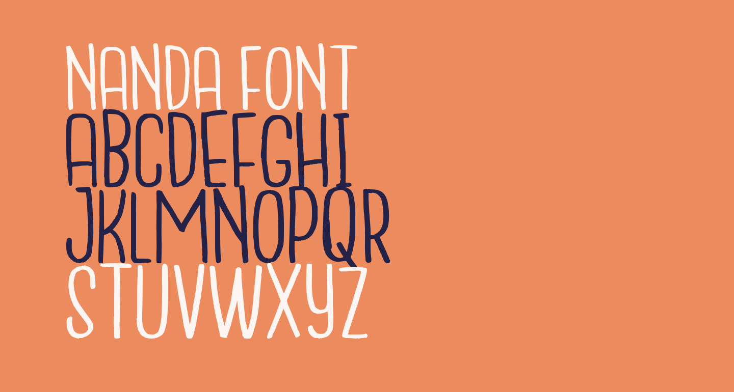 NANDA free Font - What Font Is