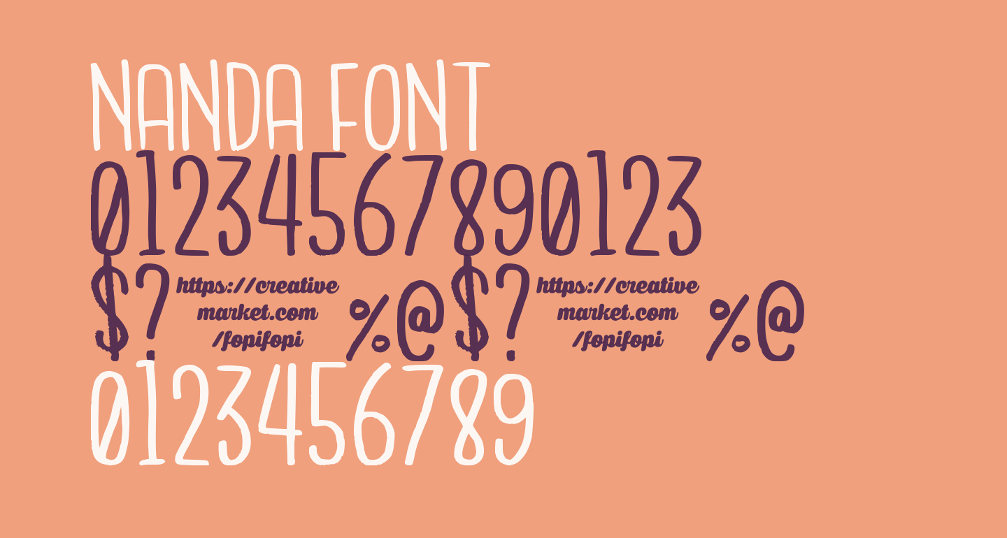 NANDA free Font - What Font Is