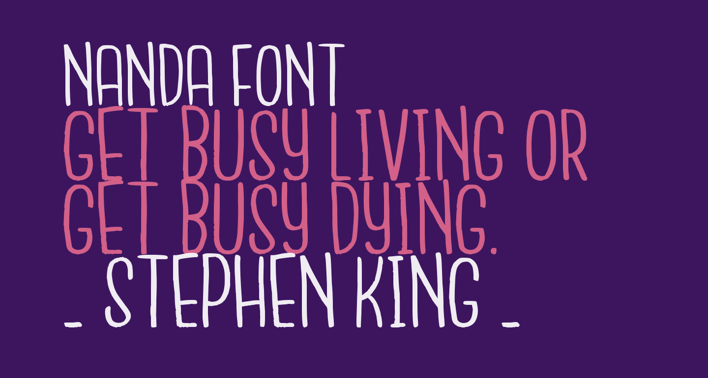 NANDA free Font - What Font Is