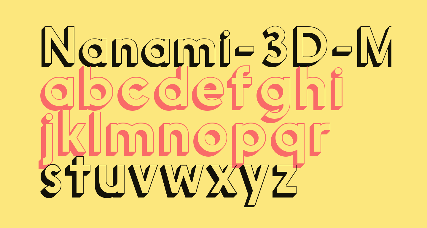 Nanami-3D-Med free Font - What Font Is
