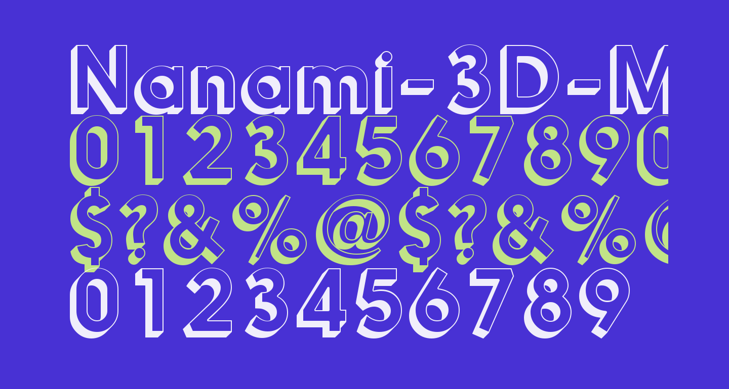 Nanami-3D-Med free Font - What Font Is