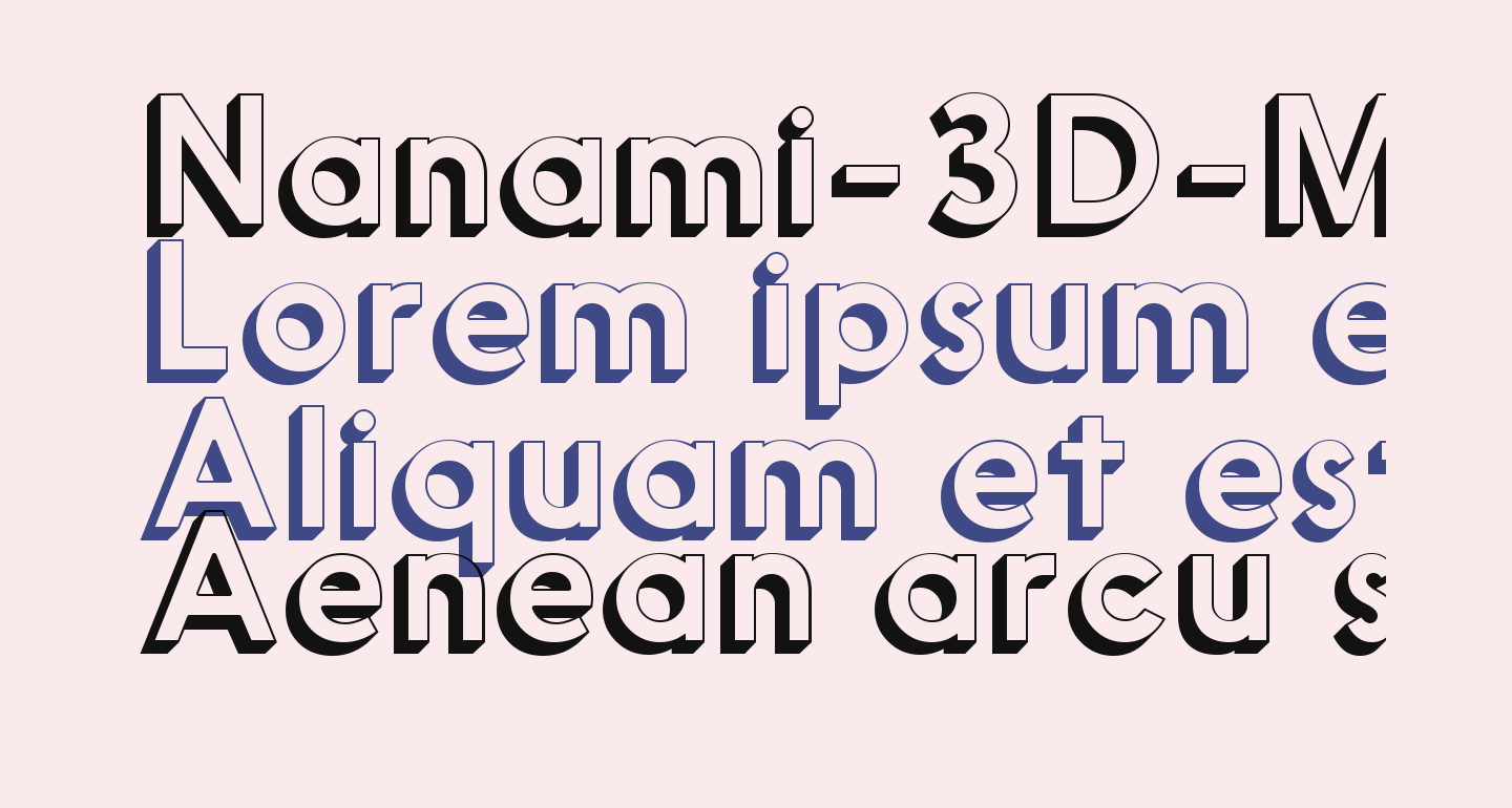 Nanami-3D-Med free Font - What Font Is