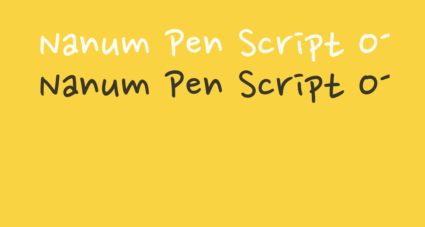 Nanum Pen Script OTF free Font - What Font Is