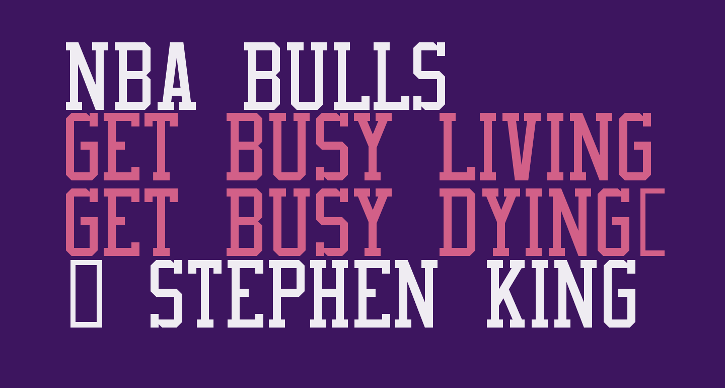 NBA Bulls free Font - What Font Is