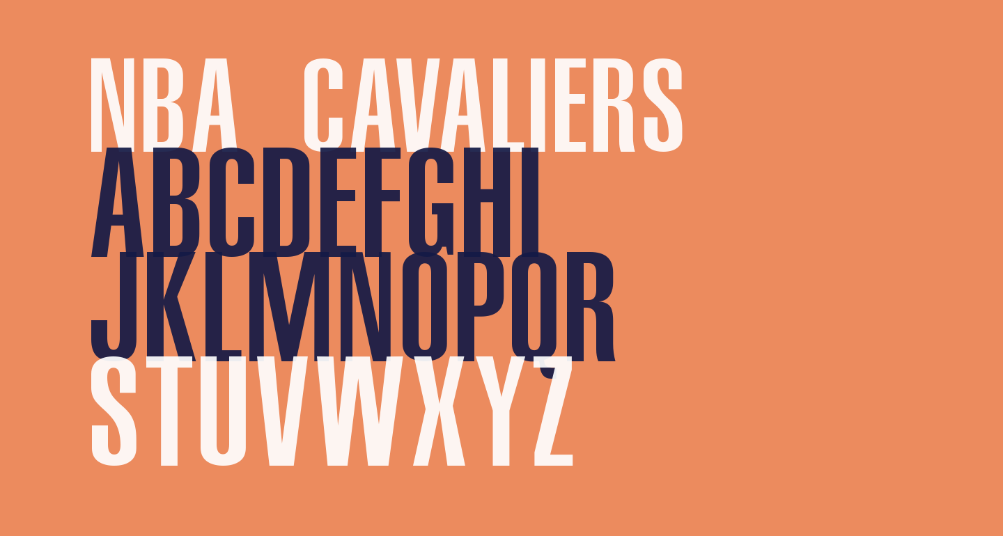 NBA Cavaliers free Font - What Font Is
