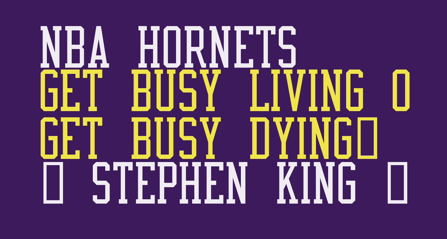 NBA Hornets free Font - What Font Is