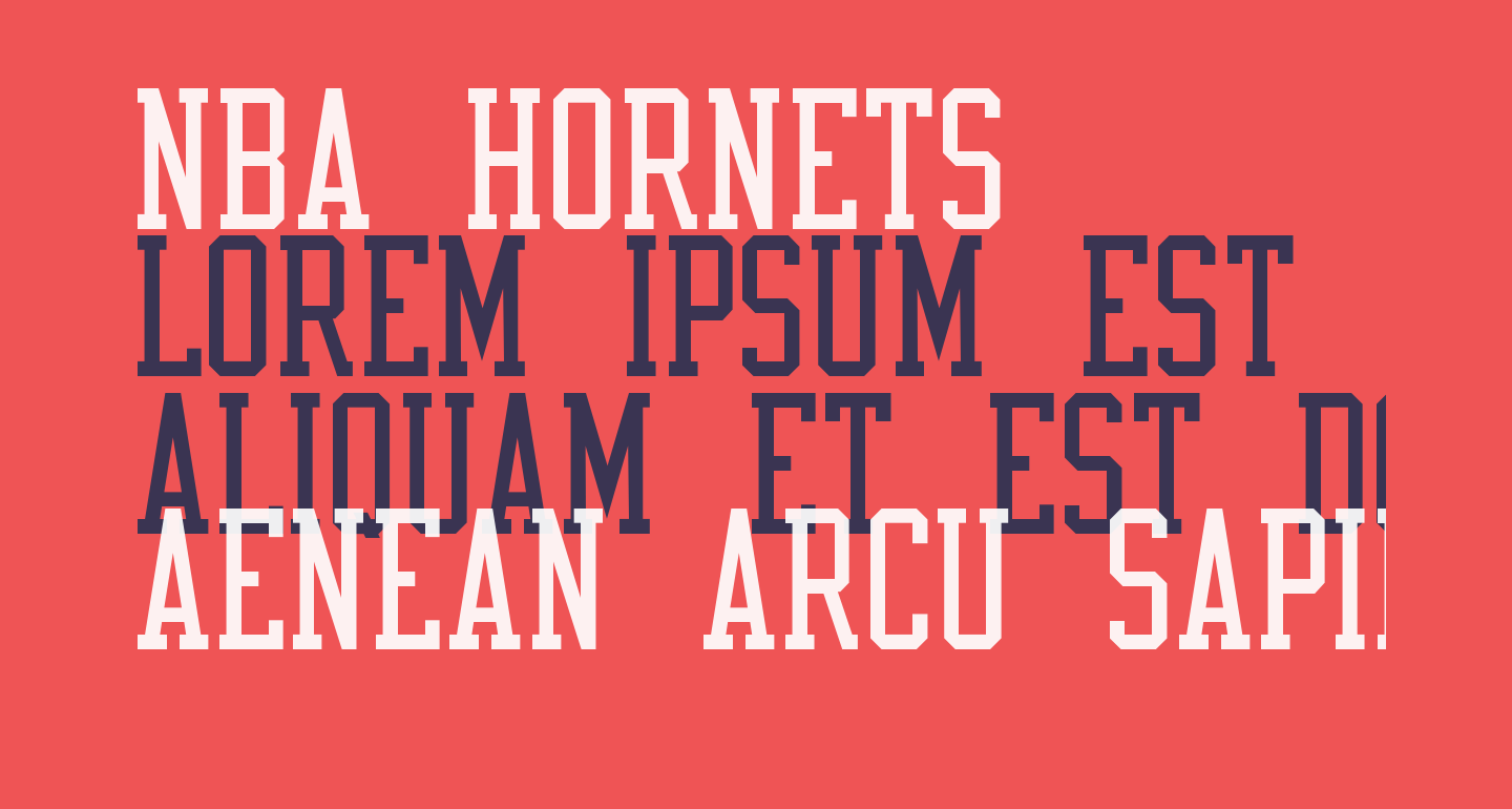 NBA Hornets free Font - What Font Is