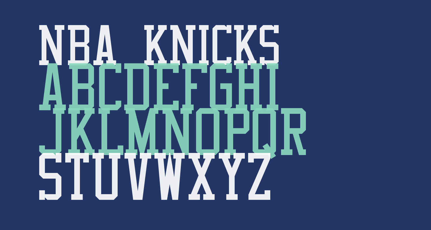 NBA Knicks free Font - What Font Is