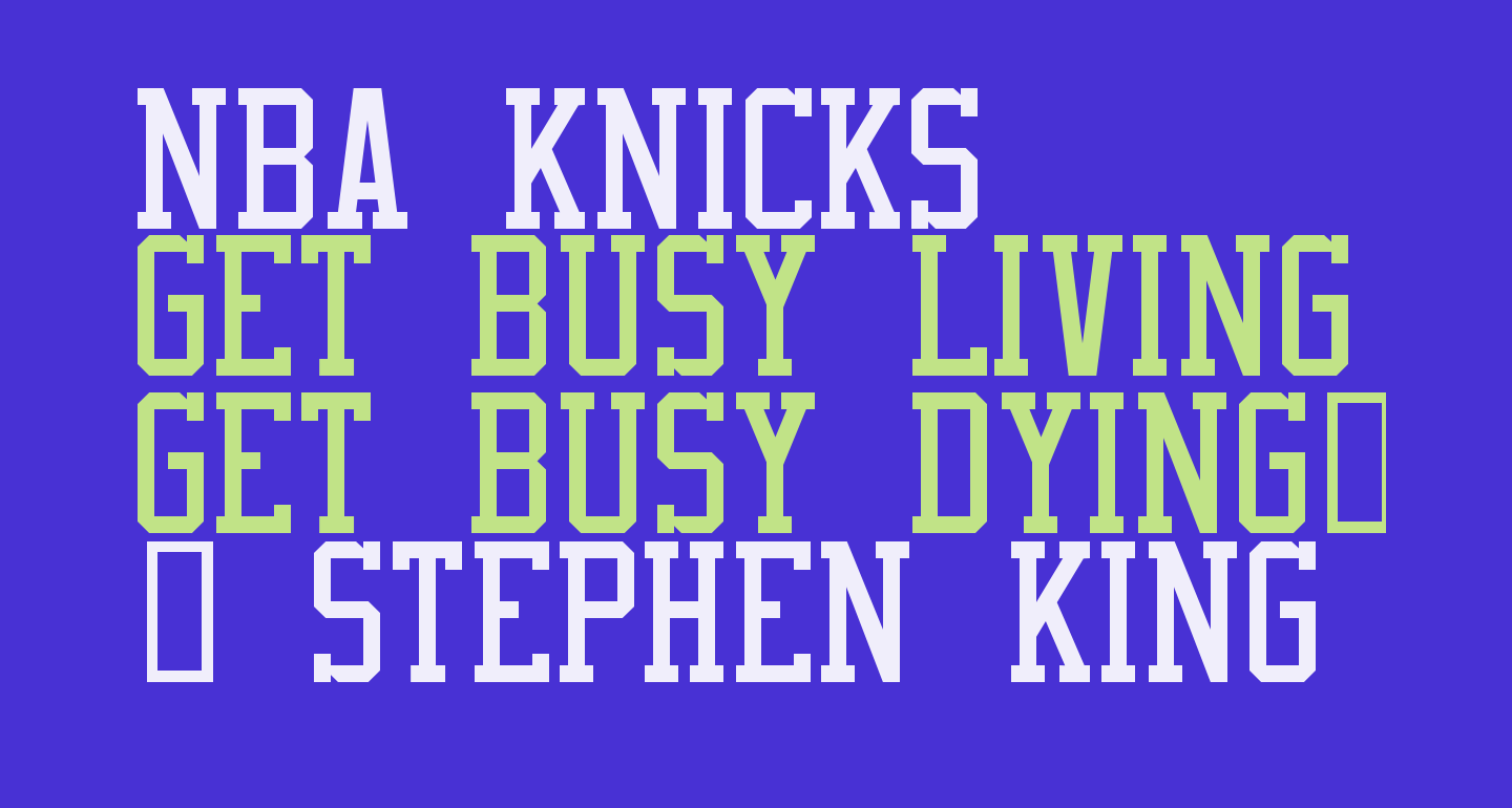 NBA Knicks free Font - What Font Is