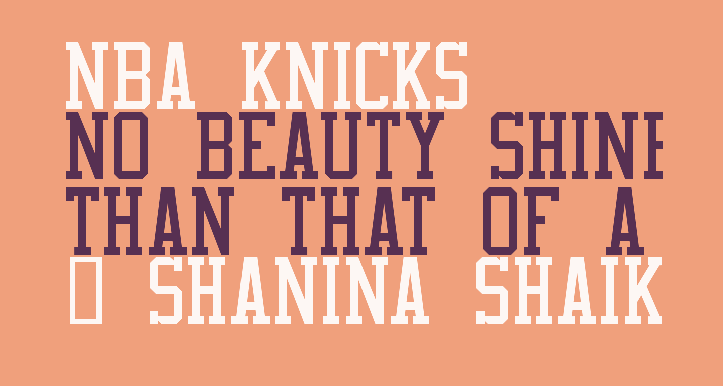NBA Knicks free Font - What Font Is