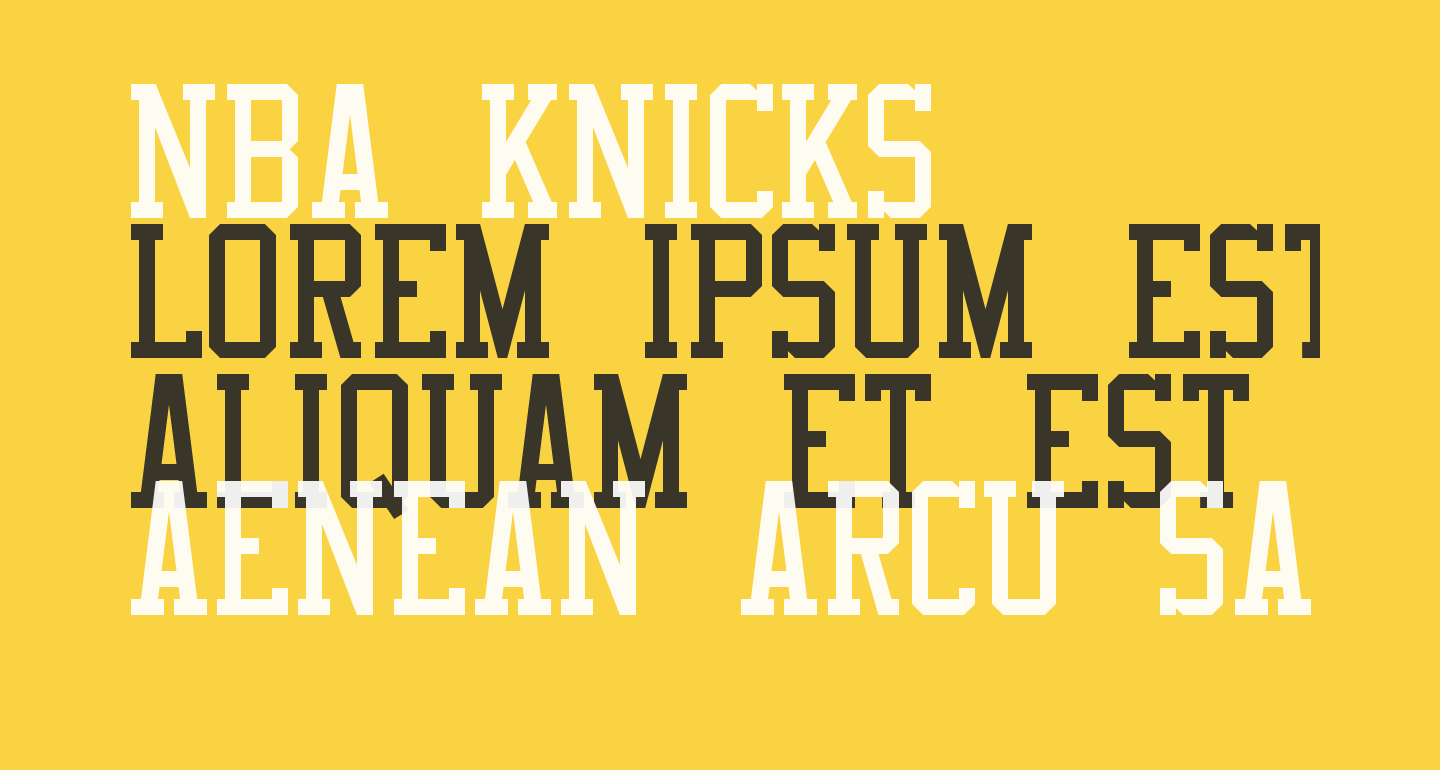 NBA Knicks free Font - What Font Is