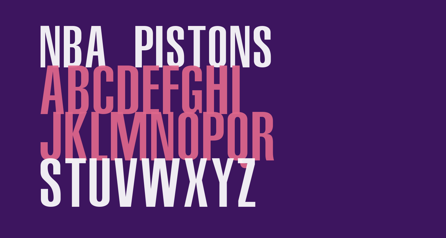 NBA Pistons free Font - What Font Is