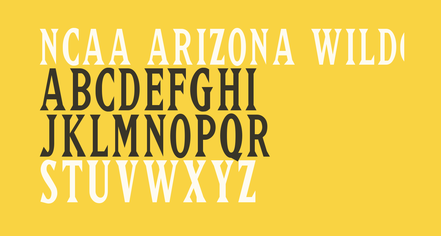 NCAA Arizona Wildcats Rawlings free Font - What Font Is