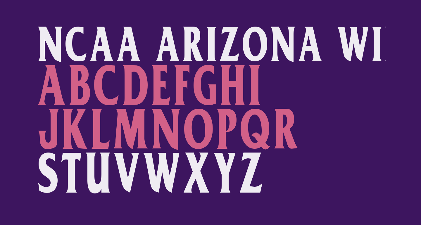 NCAA Arizona Wildcats Tucson Bold free Font - What Font Is
