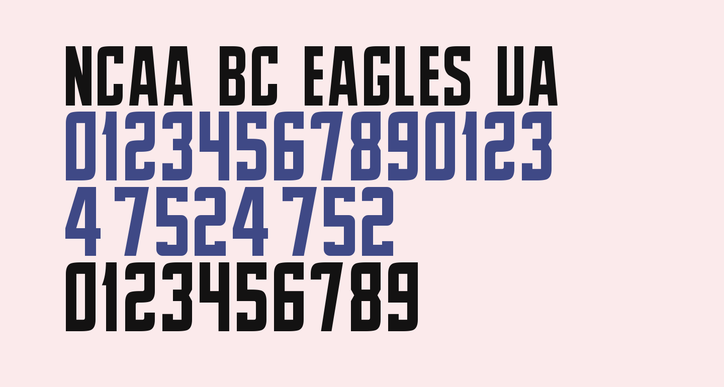 NCAA BC Eagles UA free Font - What Font Is