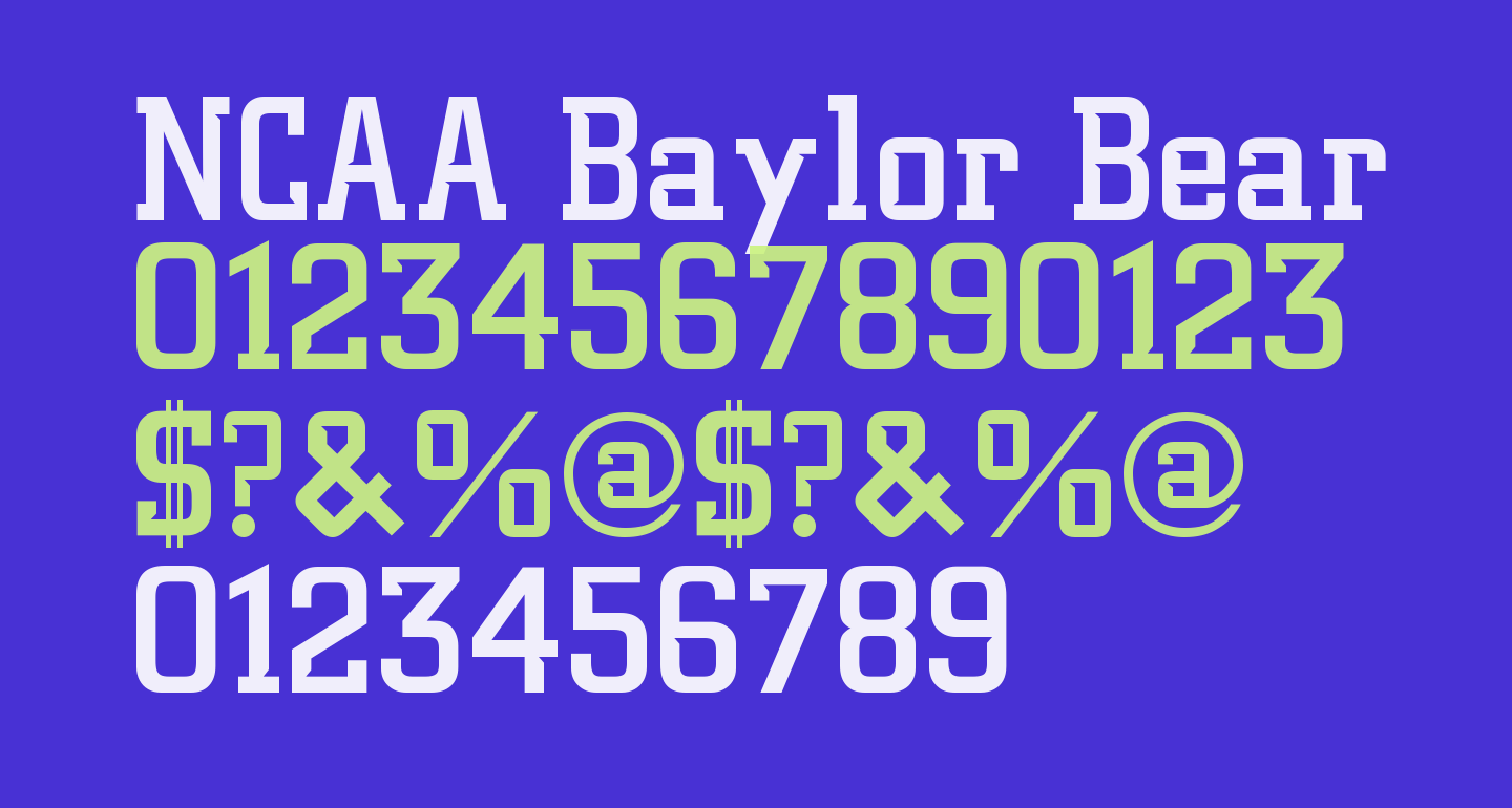 NCAA Baylor Bear Claw free Font - What Font Is