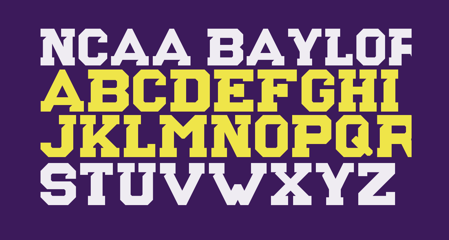 NCAA Baylor Bears Football free Font - What Font Is