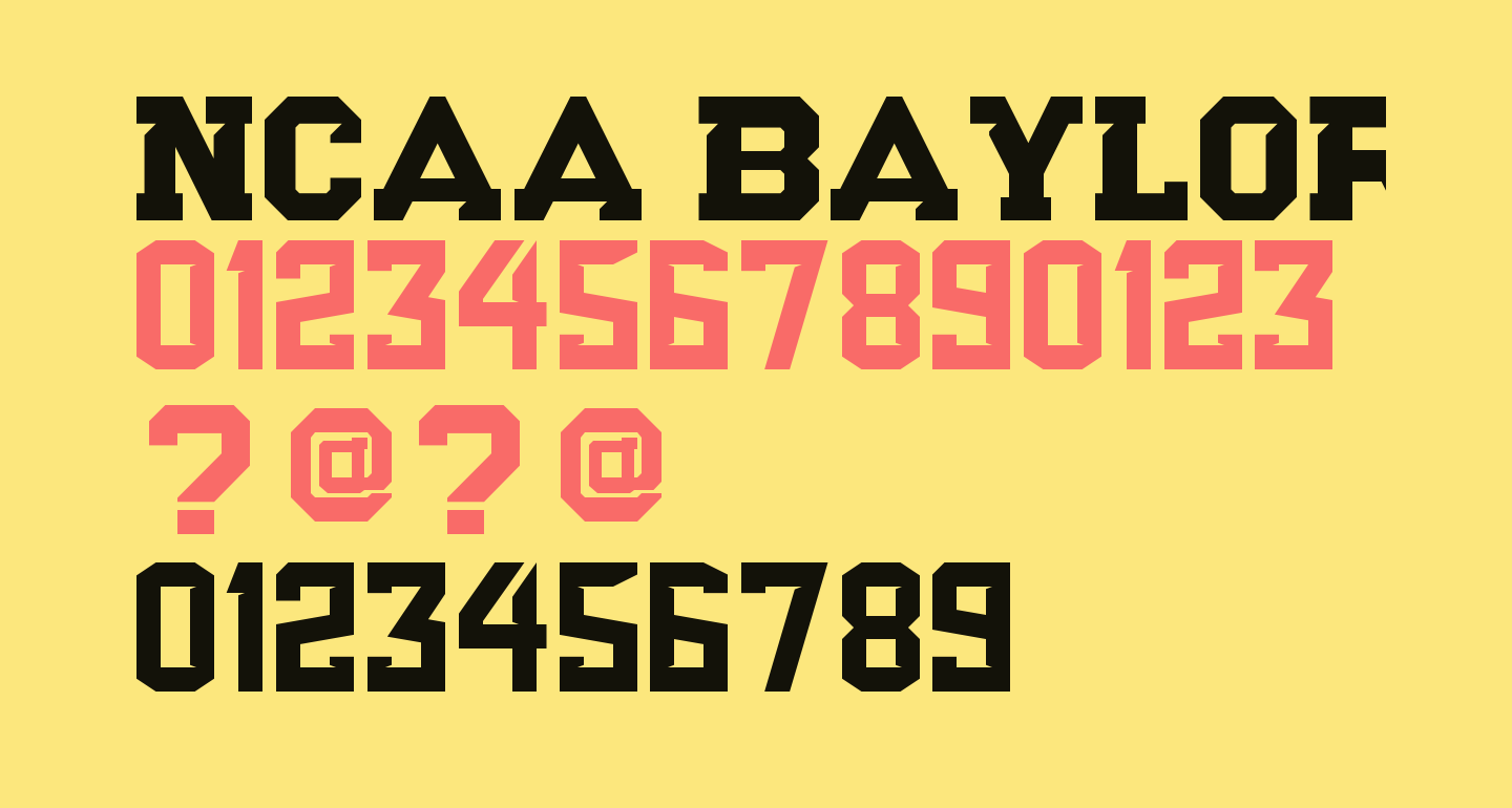 NCAA Baylor Bears Football free Font - What Font Is