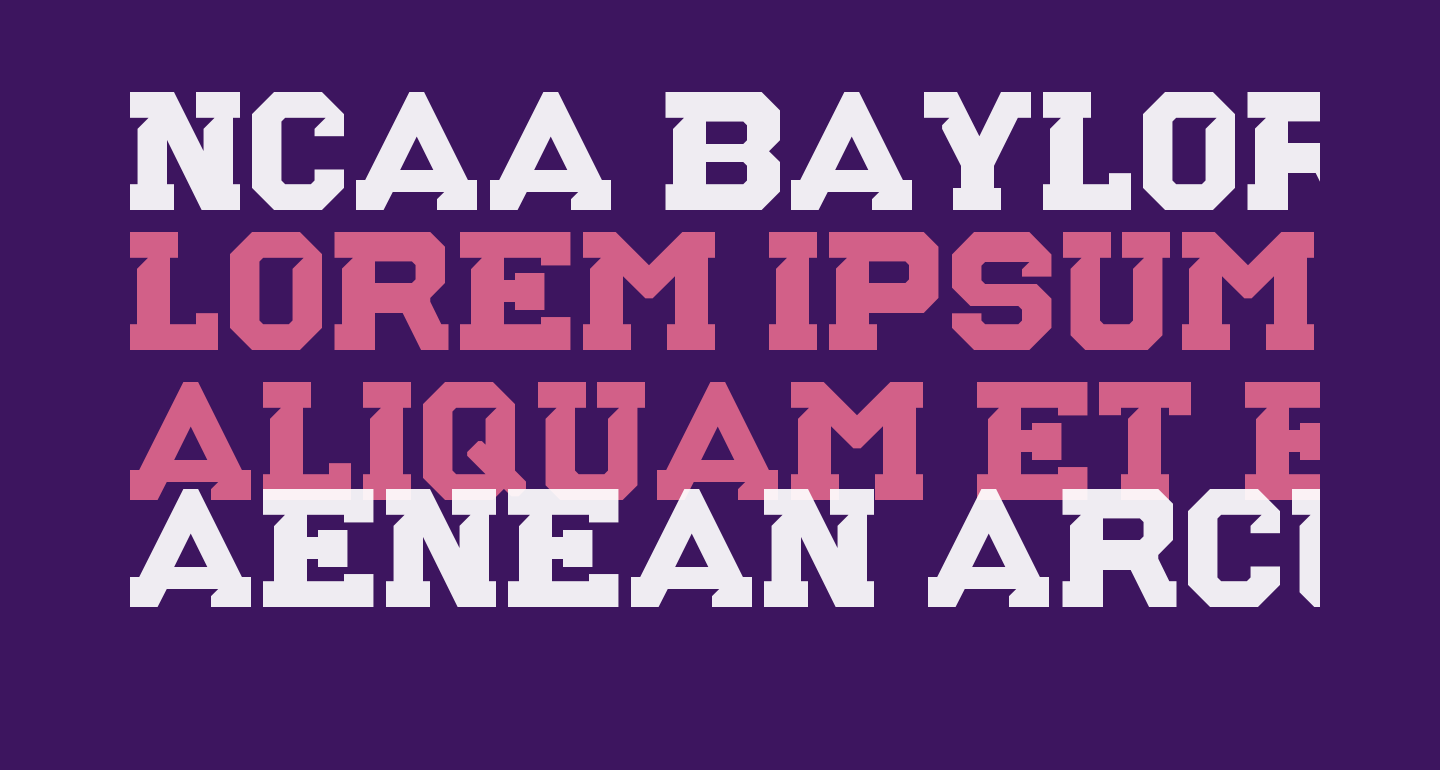 NCAA Baylor Bears Football free Font - What Font Is