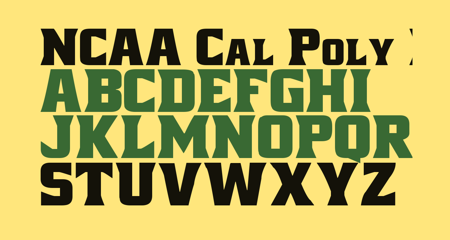 NCAA Cal Poly Mustangs free Font - What Font Is