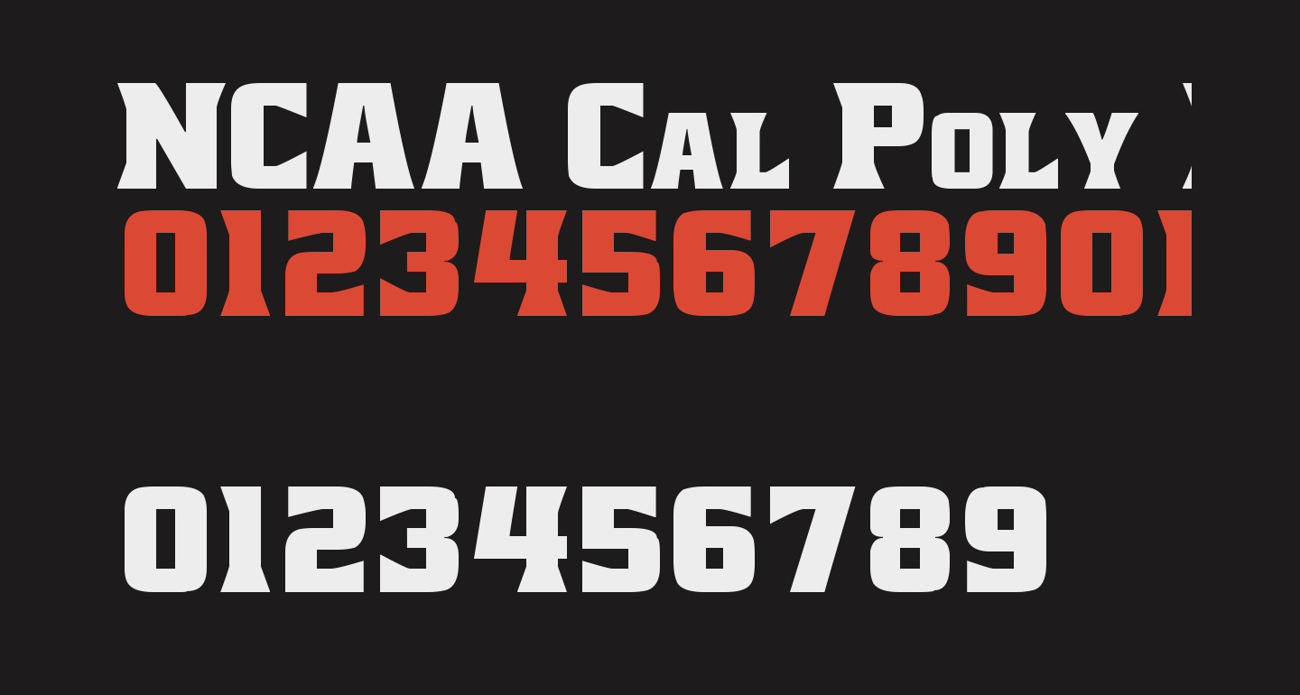 NCAA Cal Poly Mustangs free Font - What Font Is