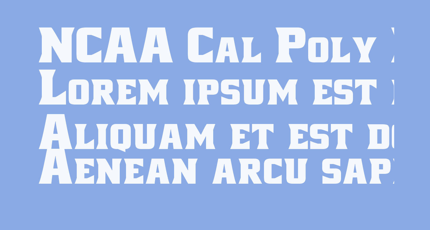 NCAA Cal Poly Mustangs free Font - What Font Is