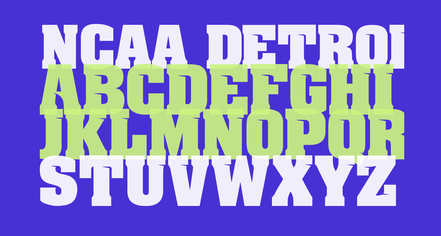 NCAA Detroit Titans Bold free Font - What Font Is