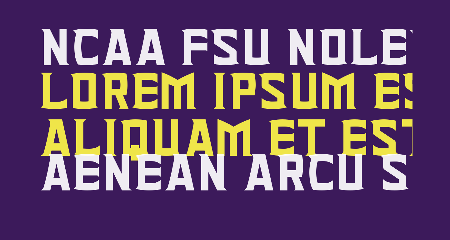 NCAA FSU Noles Glades Bold free Font - What Font Is