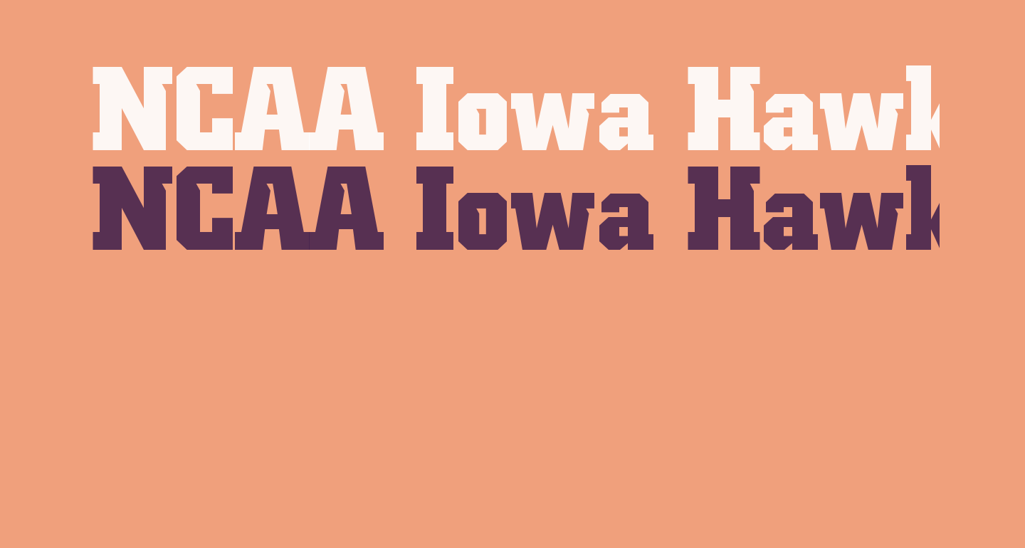 NCAA Iowa Hawkeye 2017 Bold free Font - What Font Is
