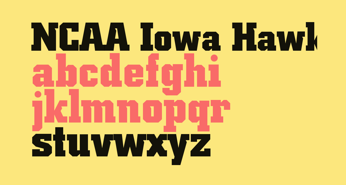 NCAA Iowa Hawkeye 2017 Bold free Font - What Font Is