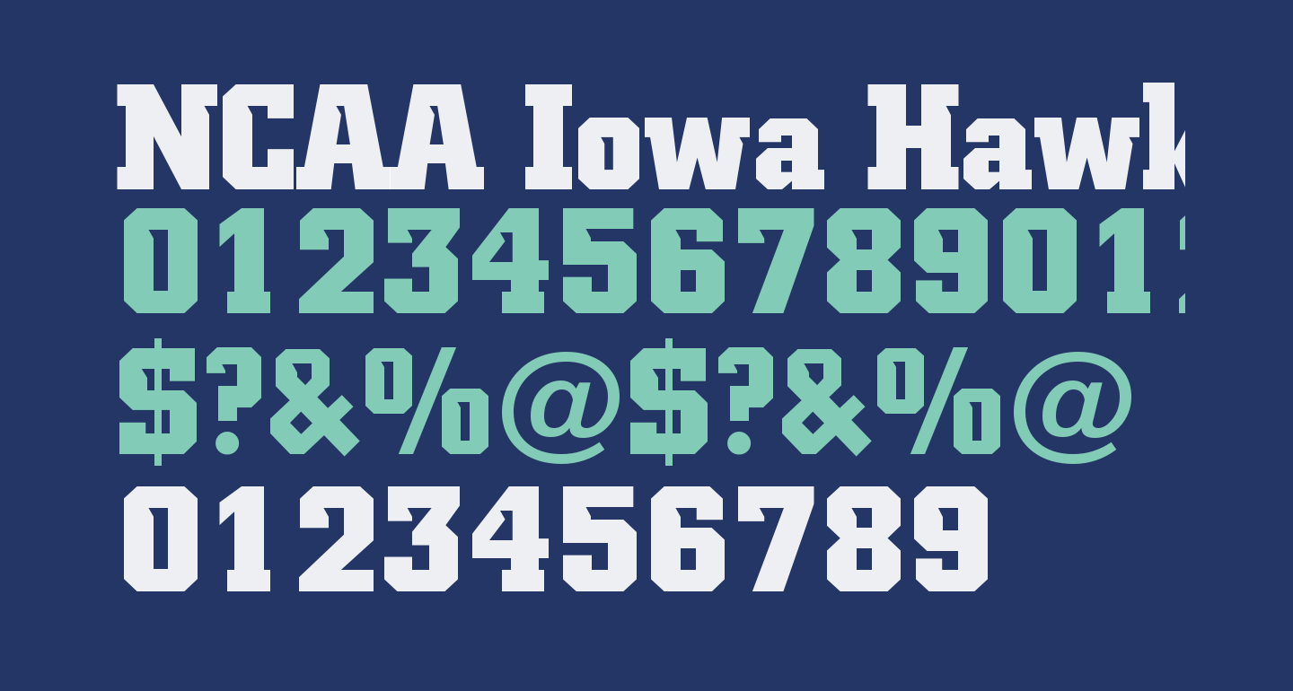 NCAA Iowa Hawkeye 2017 Bold free Font - What Font Is