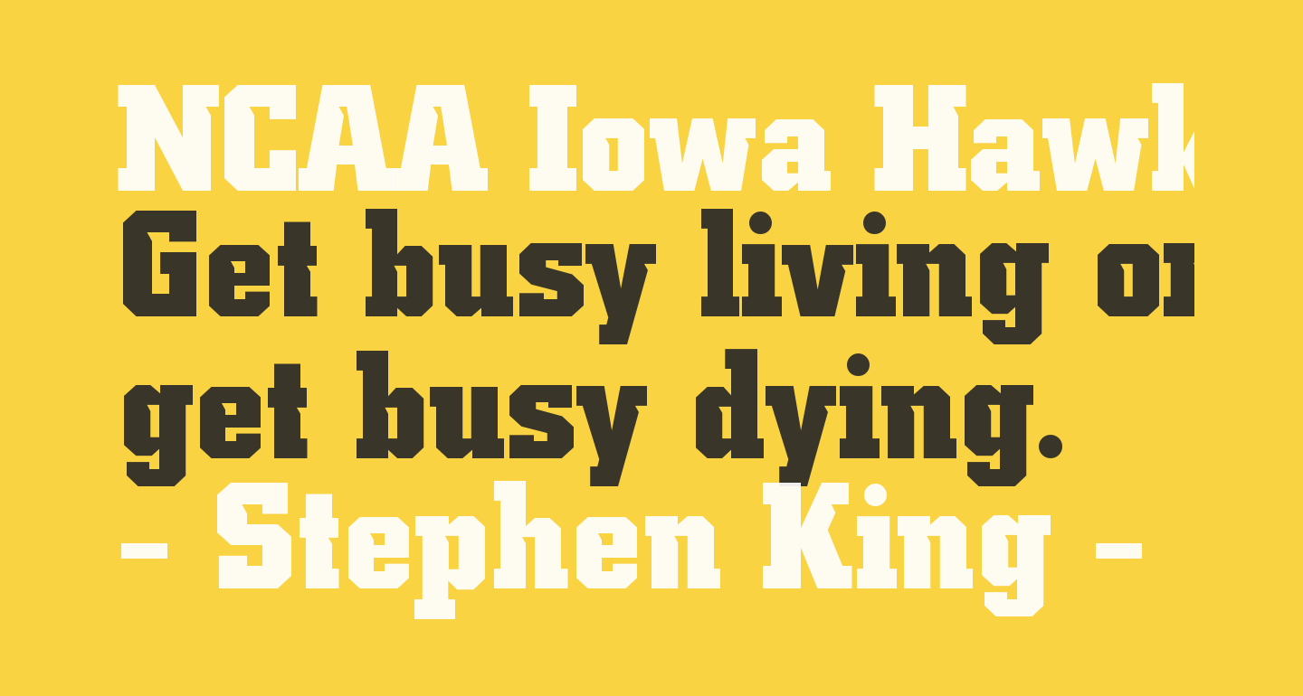 NCAA Iowa Hawkeye 2017 Bold free Font - What Font Is
