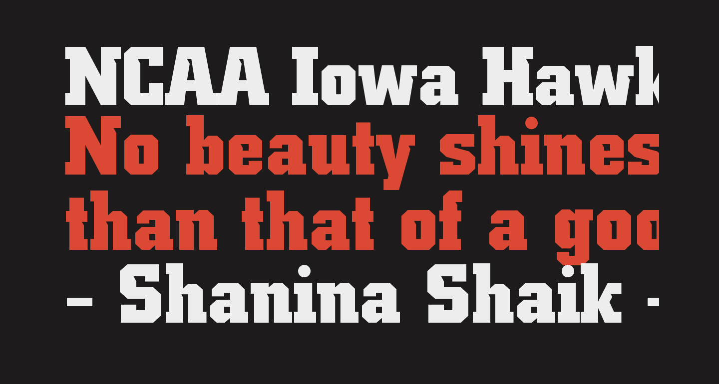NCAA Iowa Hawkeye 2017 Bold free Font - What Font Is
