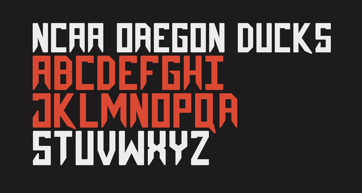 NCAA Oregon Ducks Autzen free Font - What Font Is