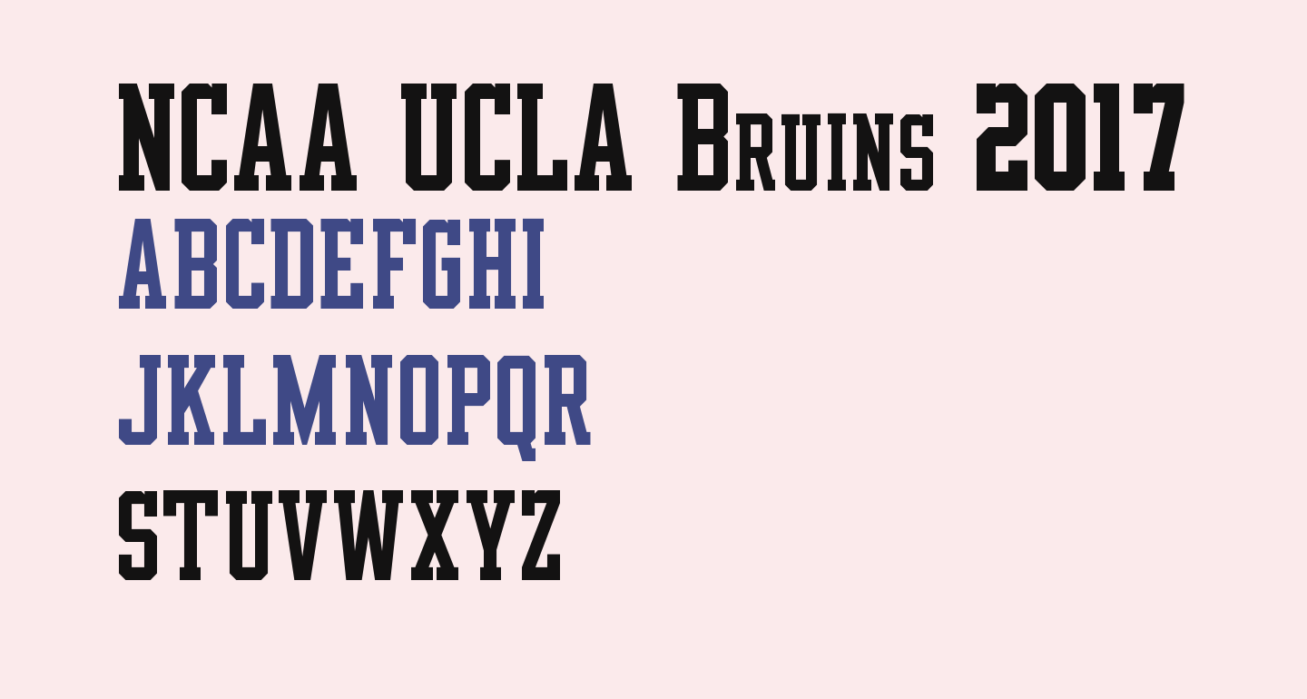 NCAA UCLA Bruins 2017 Condensed free Font - What Font Is