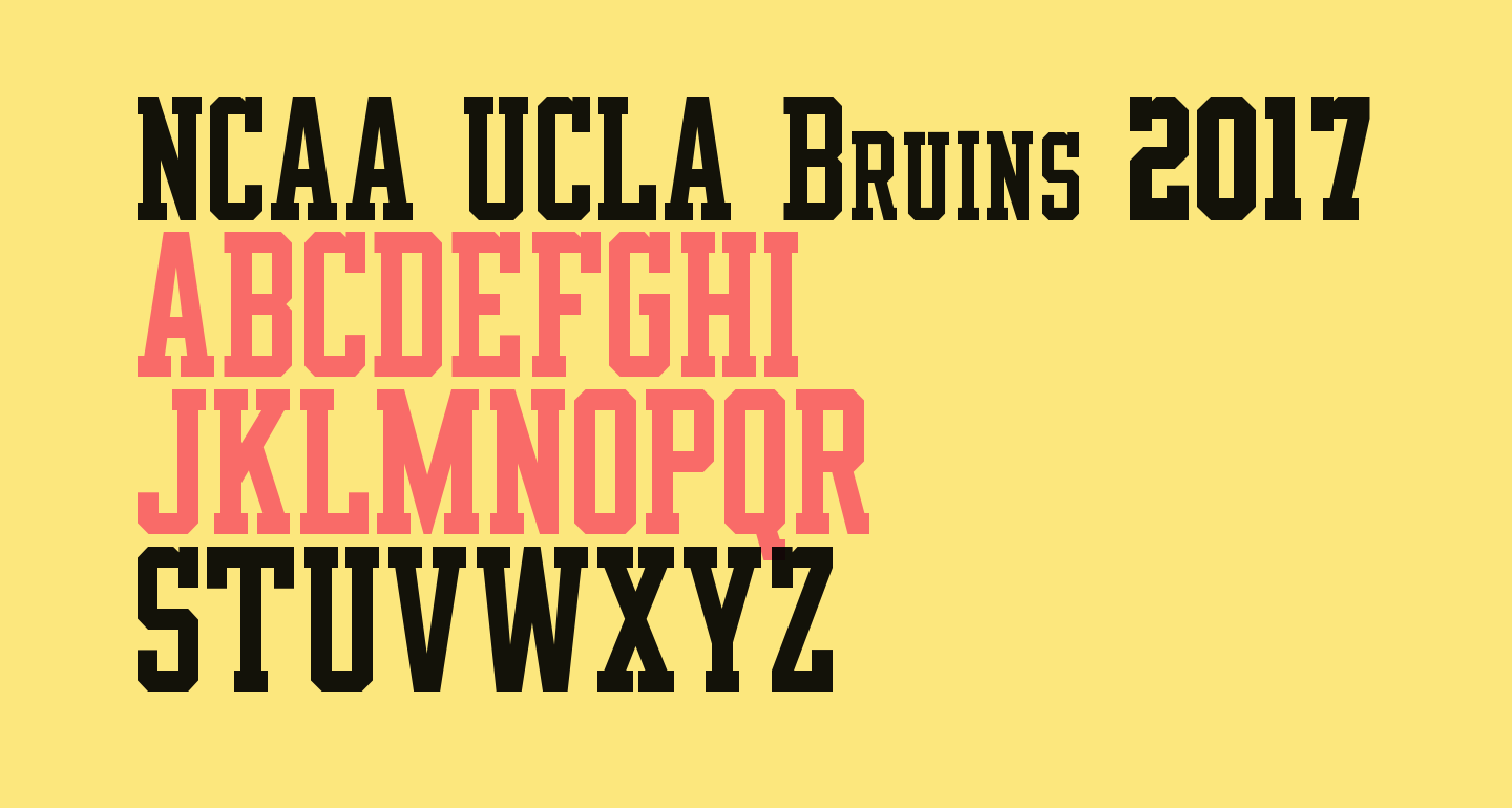 NCAA UCLA Bruins 2017 Condensed free Font - What Font Is