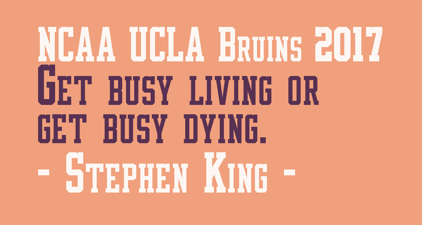 NCAA UCLA Bruins 2017 Condensed free Font - What Font Is
