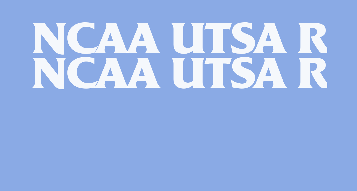 NCAA UTSA Roadrunners free Font - What Font Is