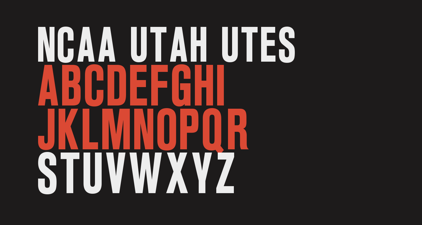 NCAA Utah Utes free Font - What Font Is