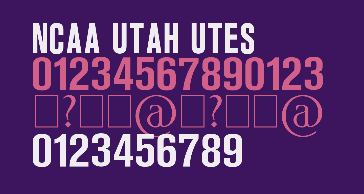 NCAA Utah Utes free Font - What Font Is