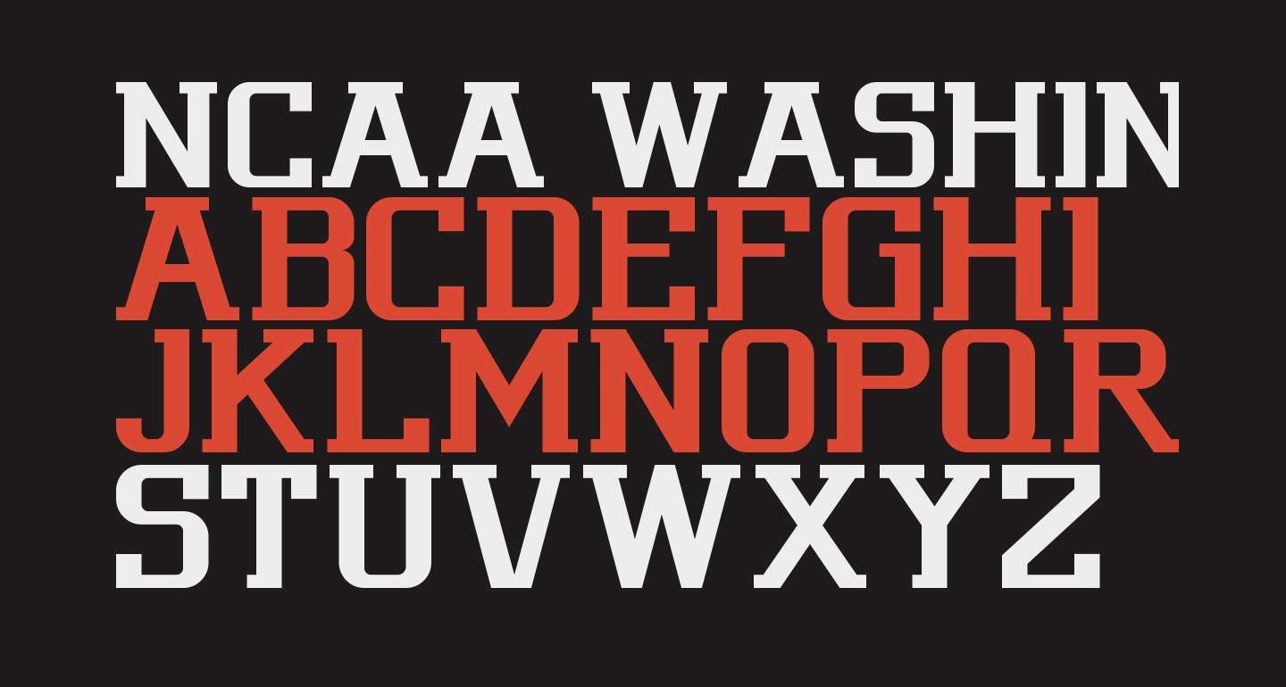 NCAA Washington Huskies free Font - What Font Is