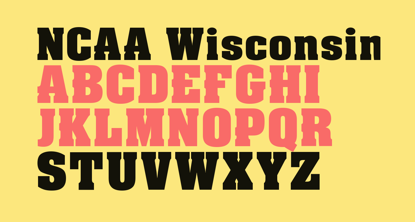 NCAA Wisconsin Badger Bold free Font - What Font Is