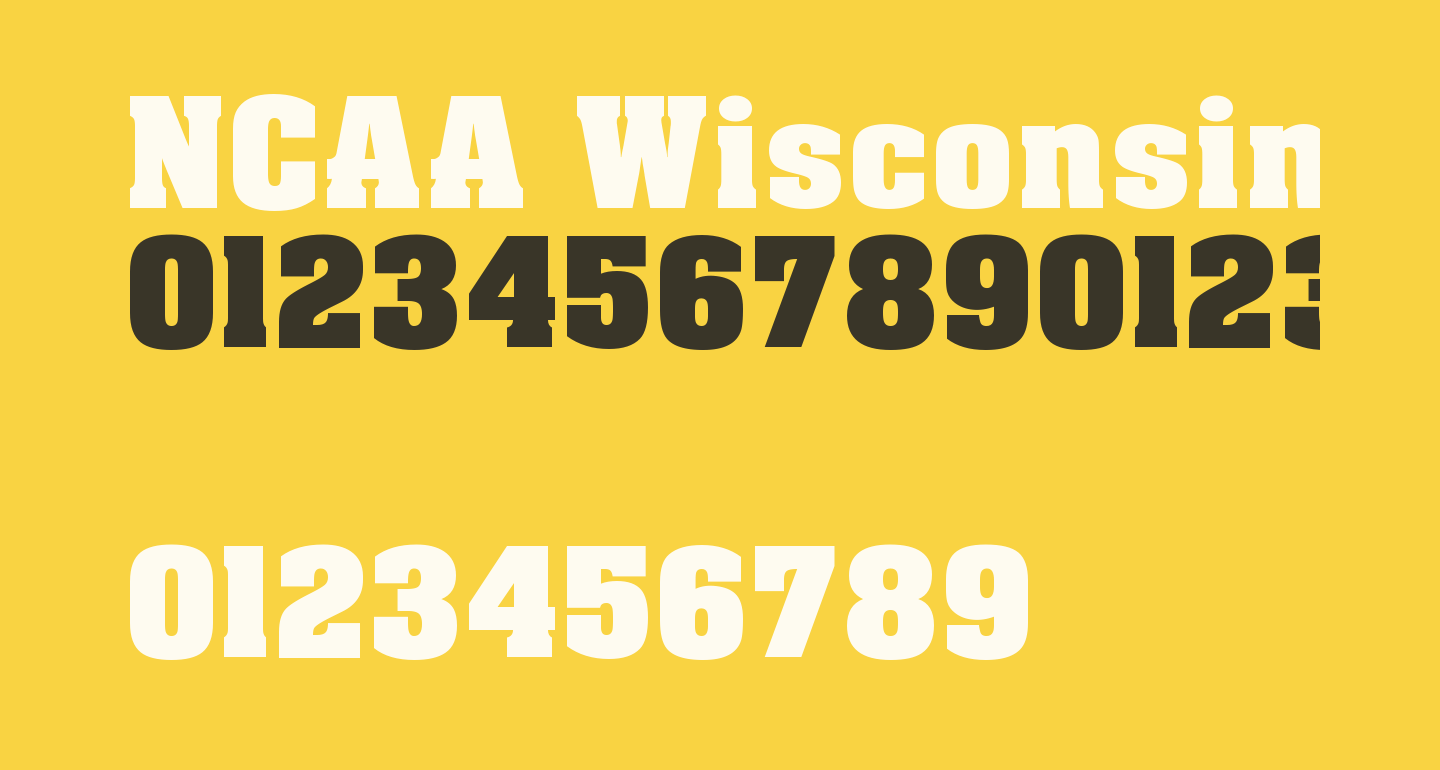 NCAA Wisconsin Badger Bold free Font - What Font Is