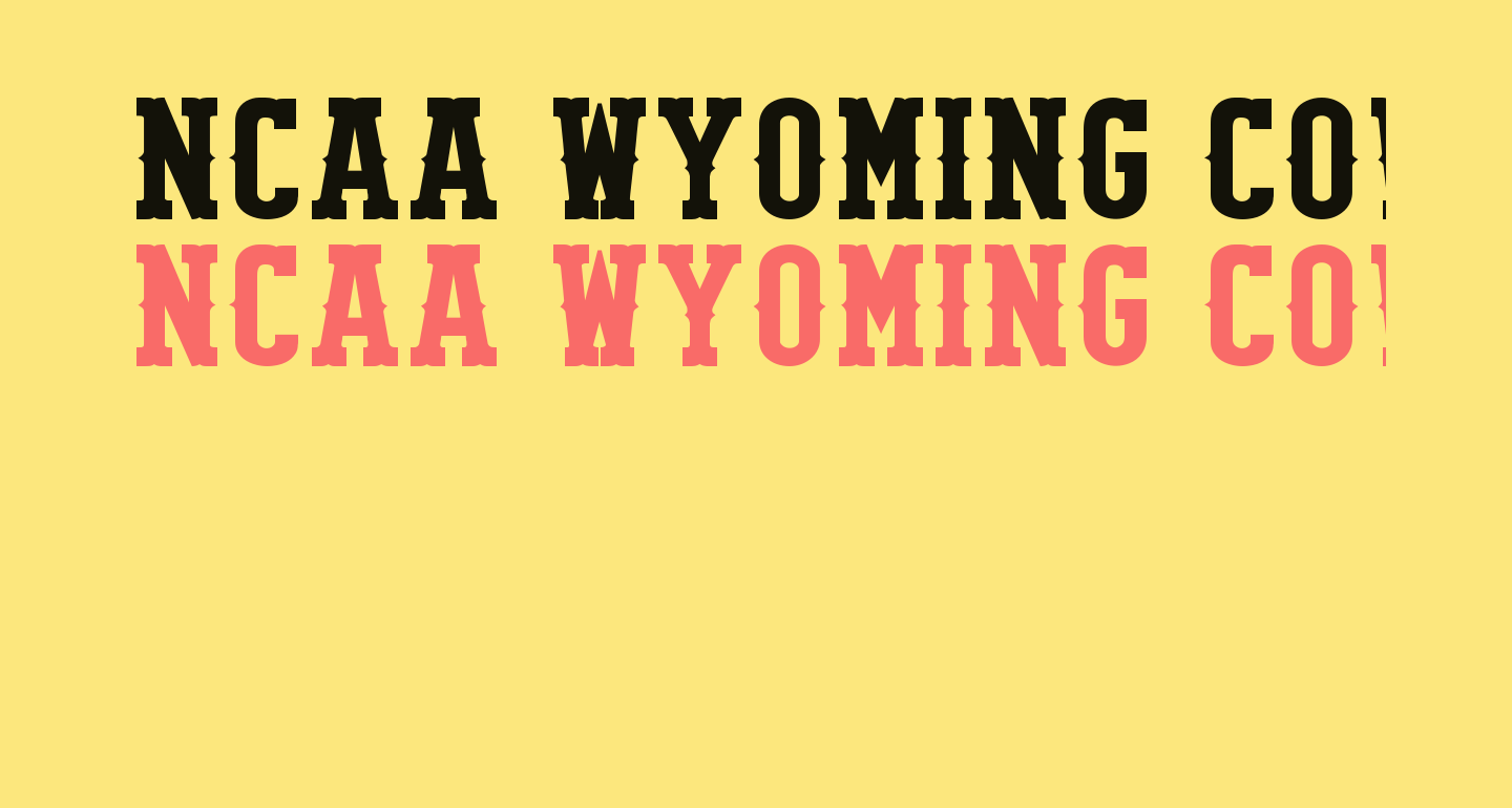 NCAA Wyoming Cowboys free Font - What Font Is
