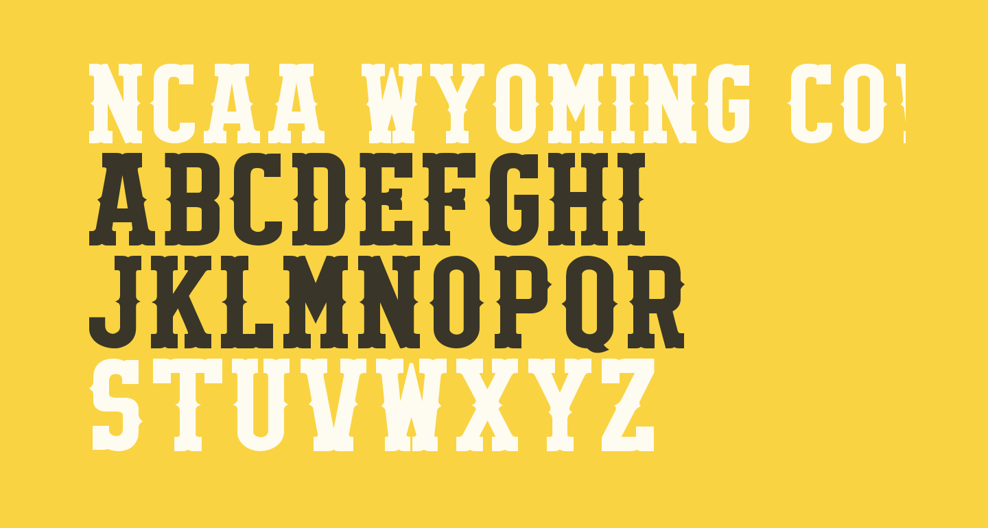 NCAA Wyoming Cowboys free Font - What Font Is