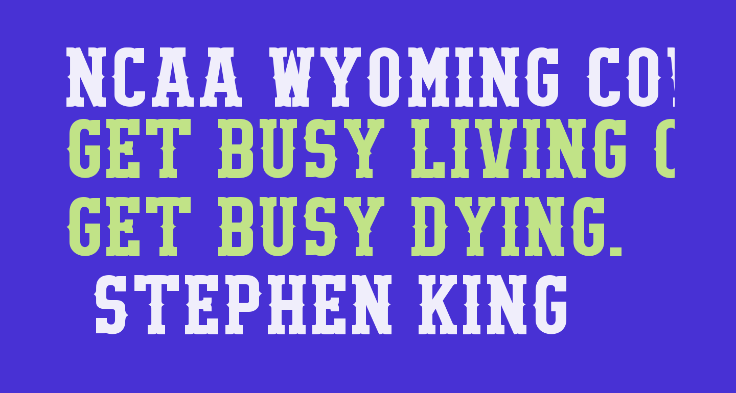 NCAA Wyoming Cowboys free Font - What Font Is