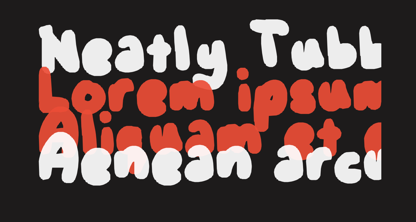 Neatly Tubby fat free Font - What Font Is