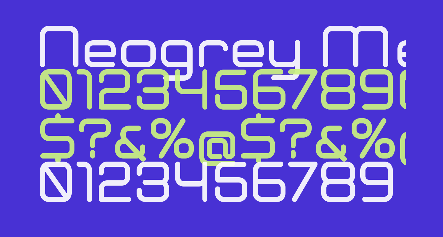Neogrey Medium free Font - What Font Is