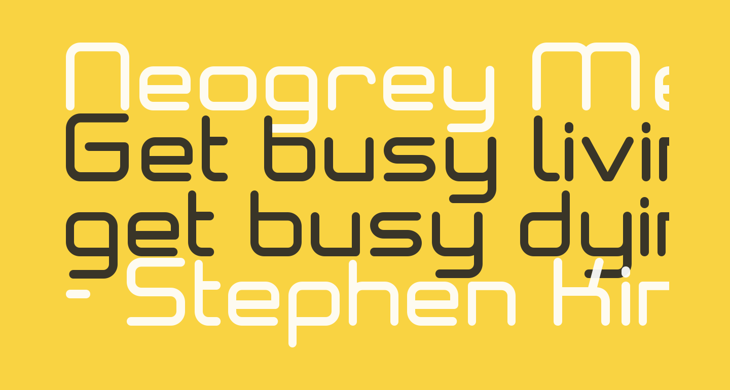 Neogrey Medium free Font - What Font Is